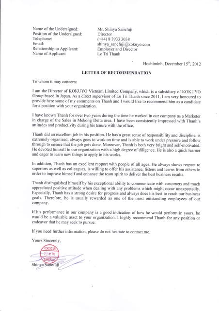 Reference letter CMA | PDF | Business | Business and Finance