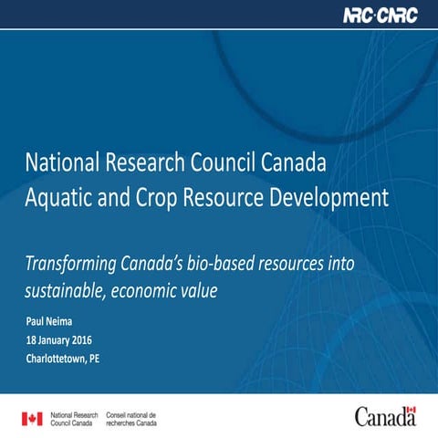 NRC-ACRD Overview Presentation 2016 | PDF