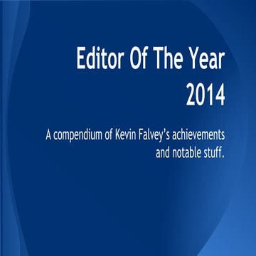 Kevin Falvey presentations