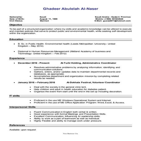 Ghadeer CV | DOCX