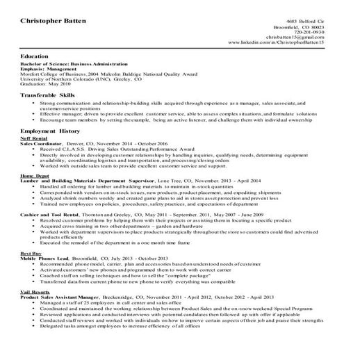 Braden Johnson Resume - August 2015 | DOCX