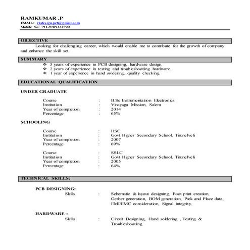 Resume(RamKumar) | DOCX