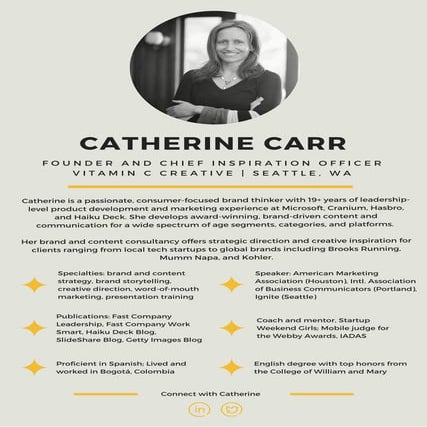 Catherine Carr - Bio | PDF