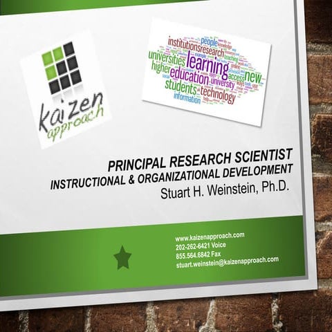 Stuart Weinstein - Principal Research Scientist - Kaizen Approach, Inc ...