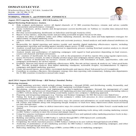 osman gulecyuz resume | PDF