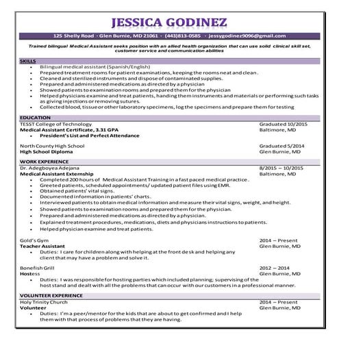 Jessica Godinez - Resume | DOCX