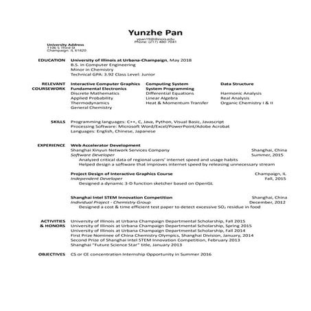 Resume_CS | PDF | Computing | Technology & Computing