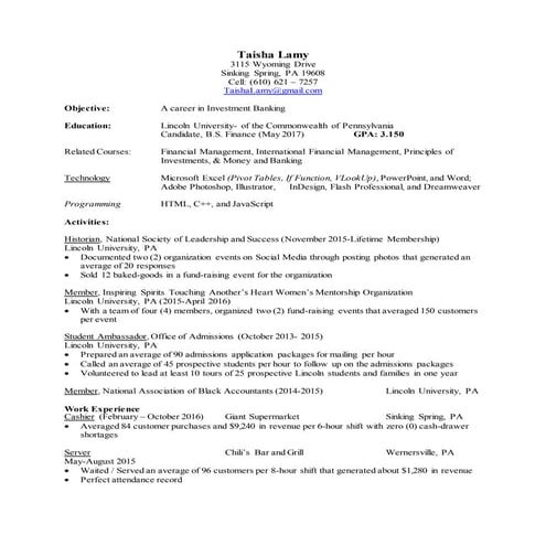 Kaitlin Hall 2016 RESUME | PDF