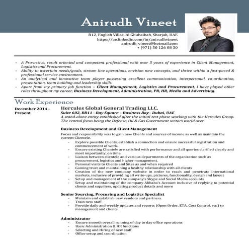 CV - Anirudh Vineet | PDF