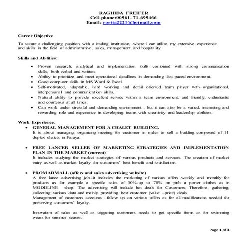 raghida CV 27-3-2015 | DOCX