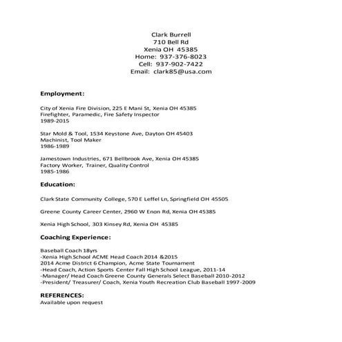 Clark Burrell Resume | DOCX