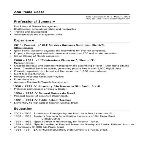 AnaPaula Resume 4-16-16 | PDF