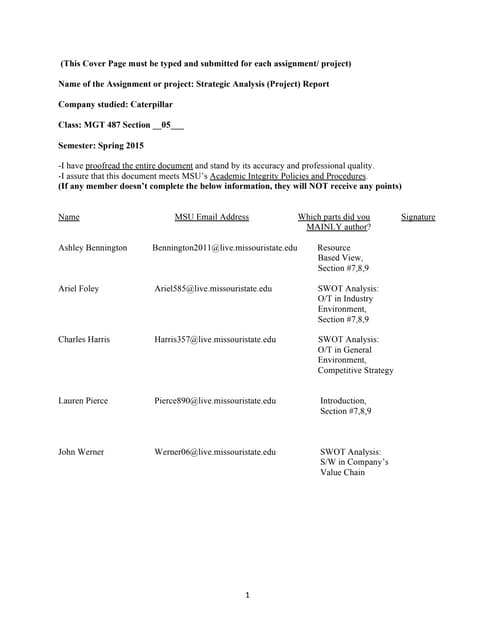 Caterpillar Production System | PDF