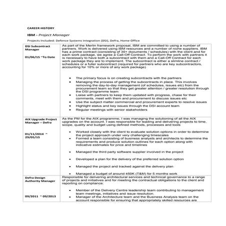 CAREER HISTORY | PDF