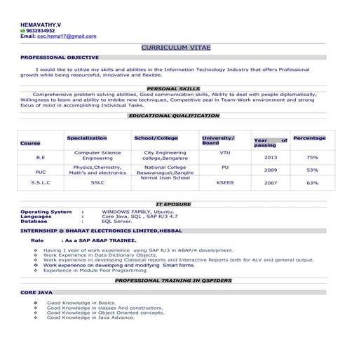 Hema Resume | DOC