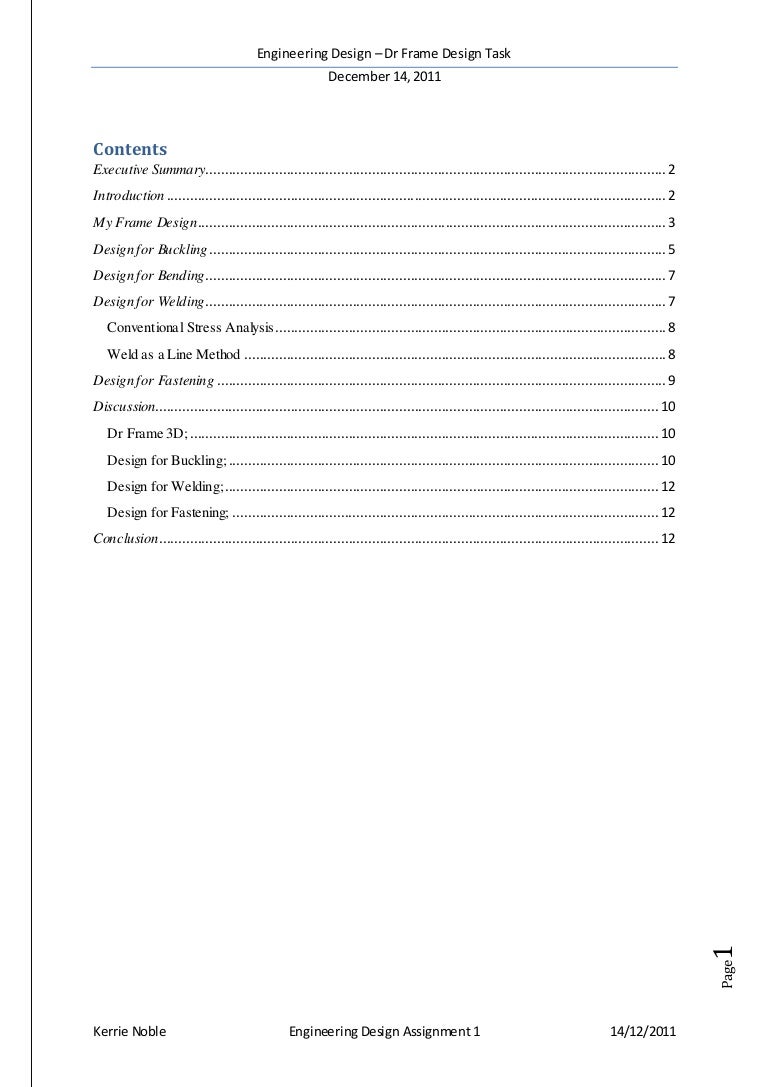 Engineering Design Assignment