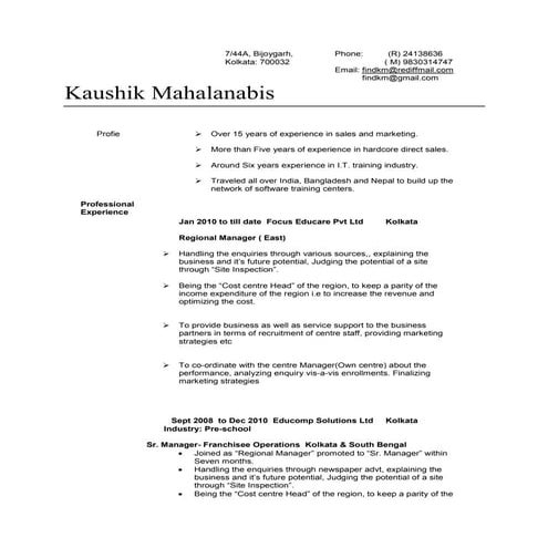Resume_kaushik (1) | PDF