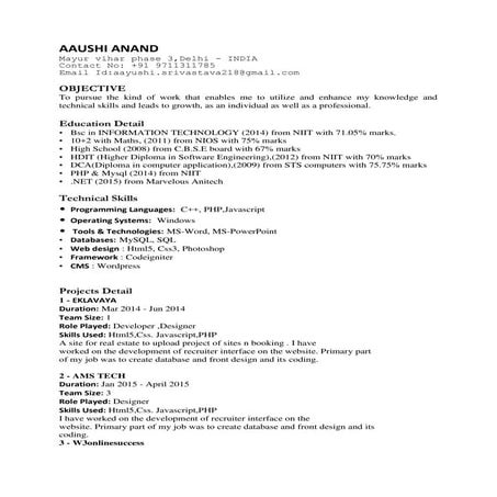 aayushi-Resume2016 | PDF