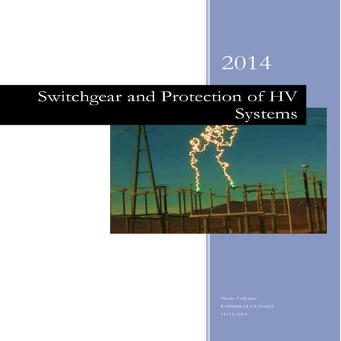 Switchgear and Protection of HV Systems | DOCX