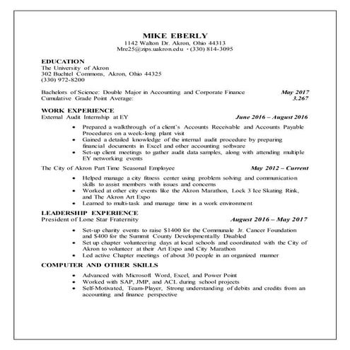 Michael Eberly presentations