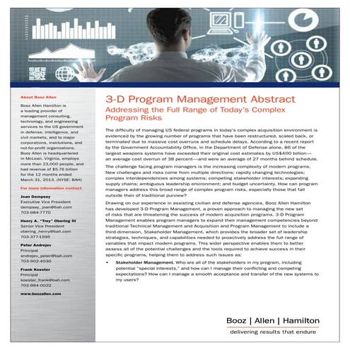 3-D Program Management | PDF