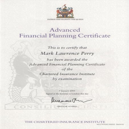 Chartered Insurance Institute.Advanced Diploma.Mark Perry | PDF