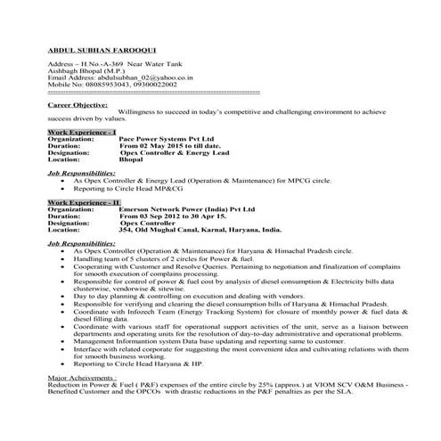 Subhan CV | DOC