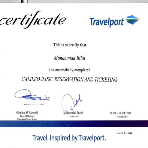 GALILEO BASIC TRAINING COURSE | PPT