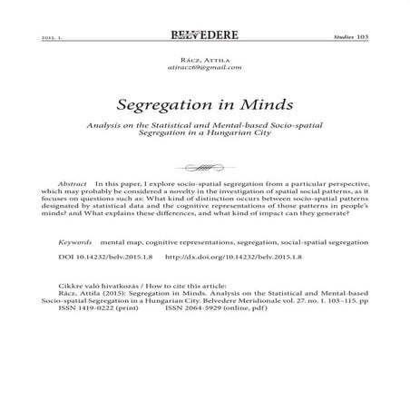 Social and spatial segregation | PPTX