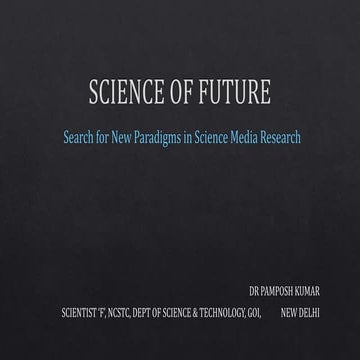 Science for Future & Science Media | PPTX