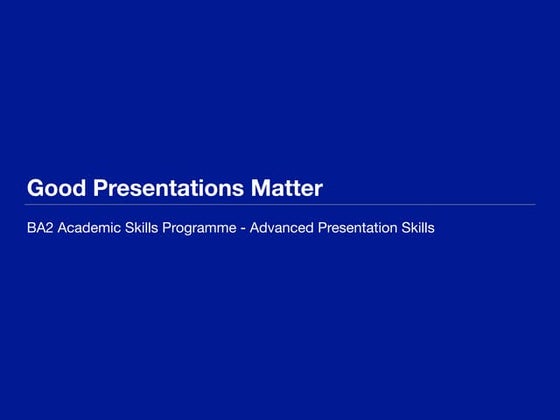 Principles of presentation | PDF
