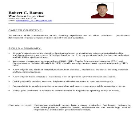 my cv robert c. ramos | DOC