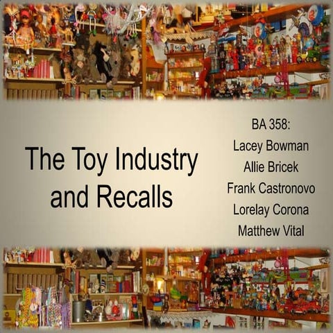 BA 358 Toy Industry and Recalls | PPTX