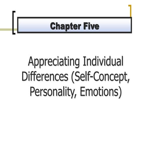 Self concept, personality, abilities, and emotions | PPTX