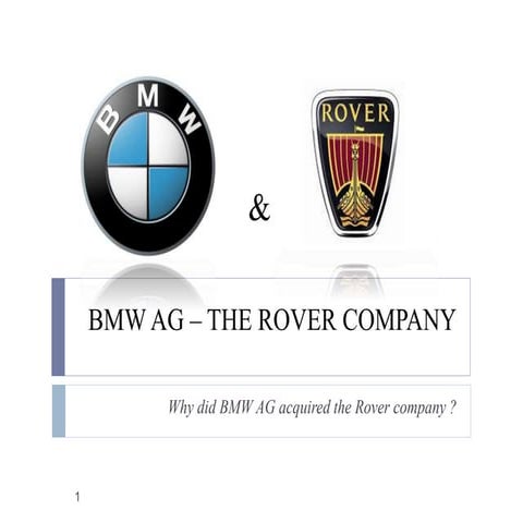 BMW AG _ ROVER COMPANY Final | PPTX