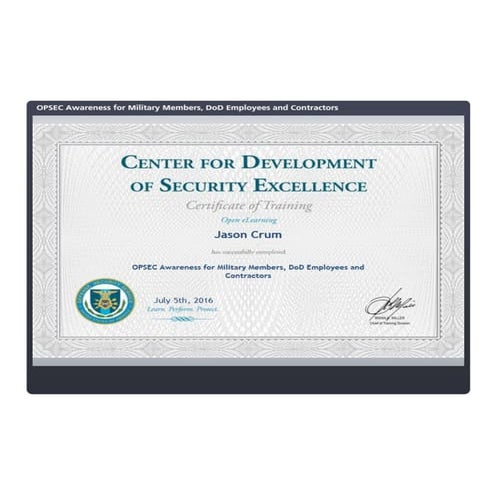Jason Crum OPSEC 2016 | PDF