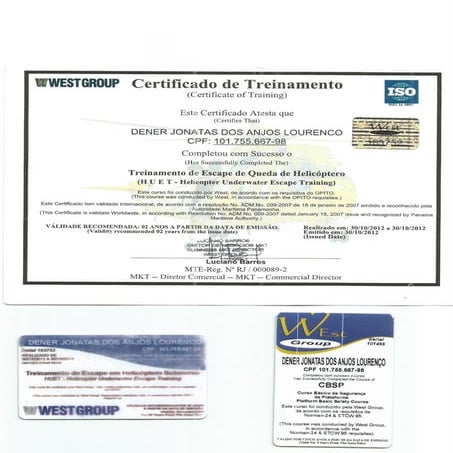 CERTIFICADO HEUT CBSP | PDF
