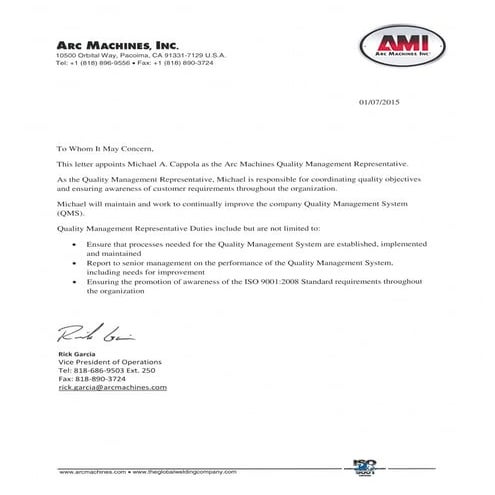AMI QMR | PDF
