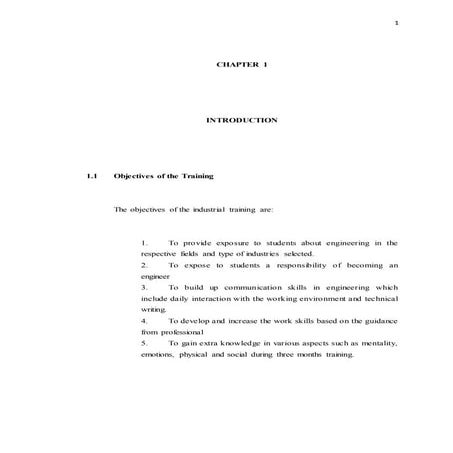 INDUSTRIAL TRAINING REPORT | DOCX