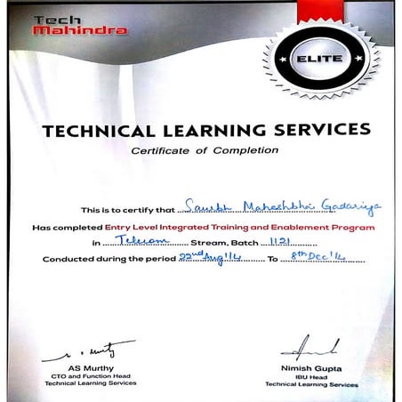 elite training certificate | PDF