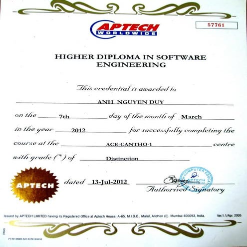 Higher Diploma in Software Engineering | PDF