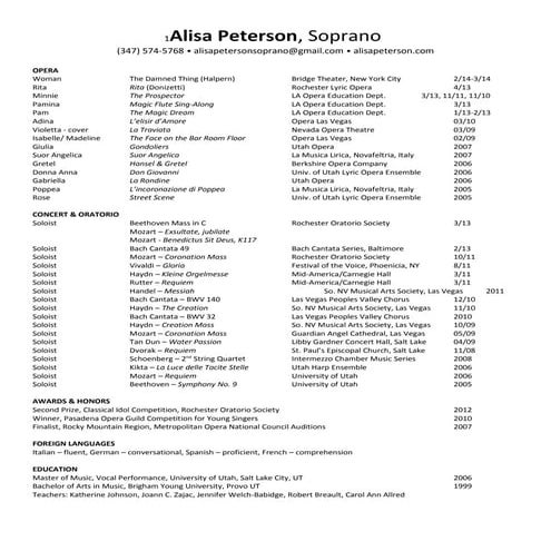 Peterson-one page resume | DOC