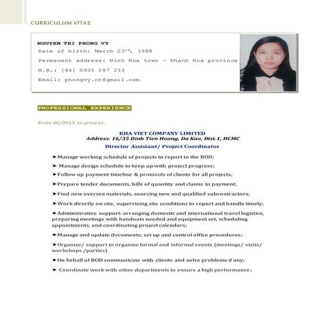 CV- Nguyen Thi Phong Vy | DOCX