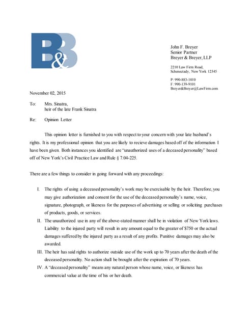 Sample opinion letter | PDF | Real Estate Renting and Leasing | Real Estate