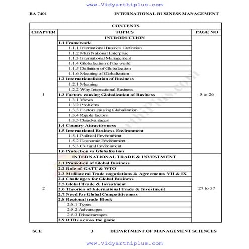 Ba7401 international business management | PDF