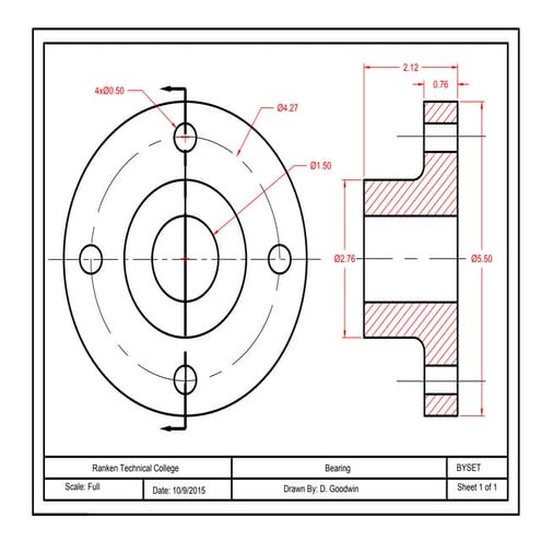 Bearing Drawing Dimension | PDF