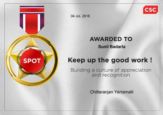 Oct Spot award | PPT