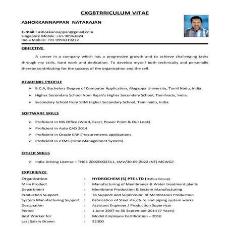 CV - Ashok | DOC
