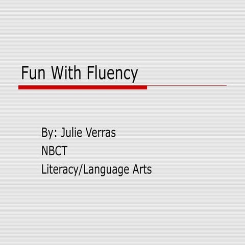 Fun With Fluency- Poems and Riddles Presentation | PPT