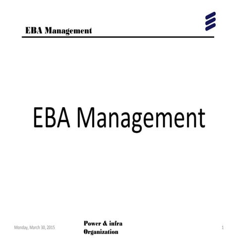 EBA Management | PPT